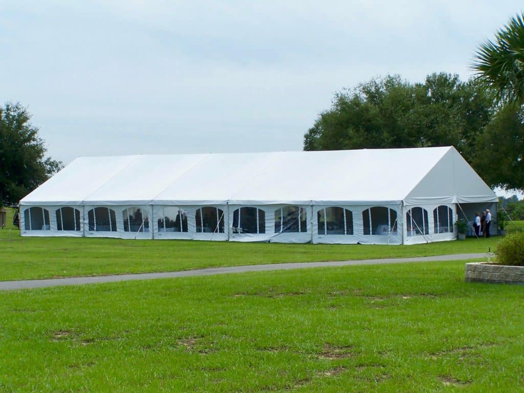 White Gable End Structure Tent - Wedding Supplies Orlando | Wedding ...